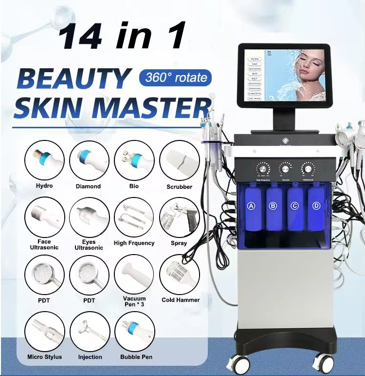 14 in 1 Multifunction facial skin care hydra beauty machine for skin ...